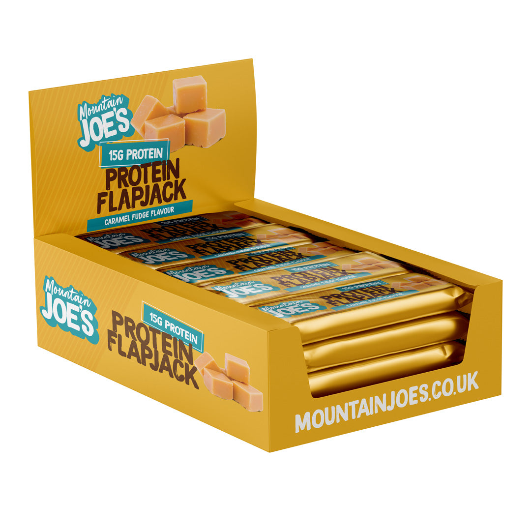 Caramel Fudge Protein Flapjack (16x60g) – Mountain Joe's