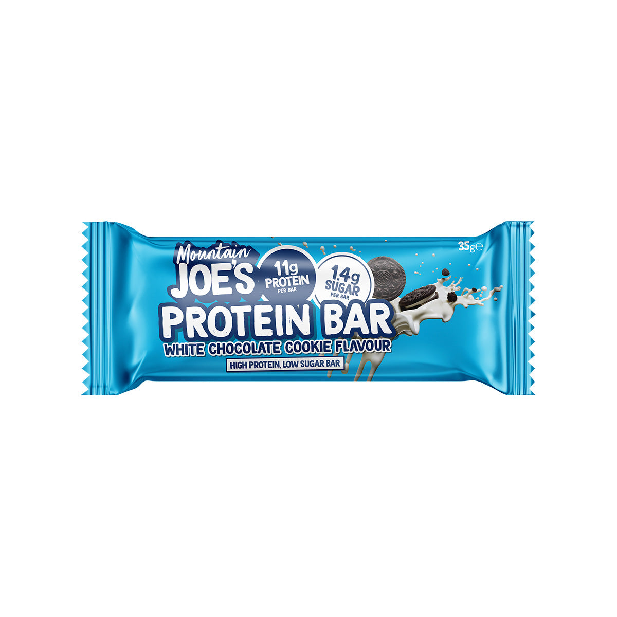 White Chocolate Cookie Snack Size Protein Bar (12x35g) – Mountain Joe's